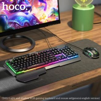 Hoco GM12 Light And Shadow RGB Gaming Keyboard And Mouse Set | Daraz.com.np
