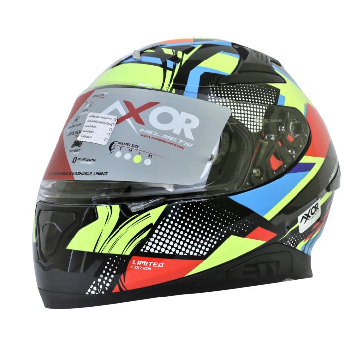 Axor Apex Vivid Full Helmet With Pin Lock And Double Visor | Daraz.com.np