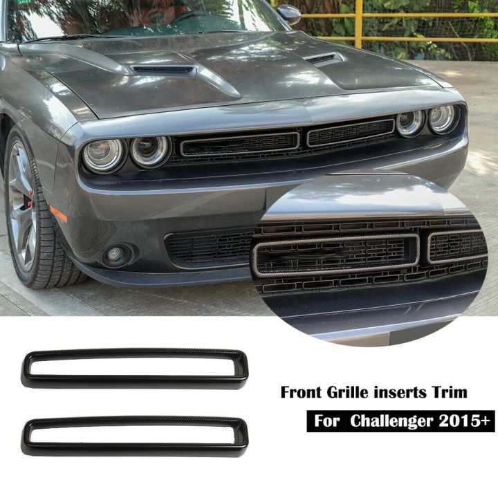 Carbon Fiber Front Grill Mesh Grille Inserts Trim Cover for Dodge ...