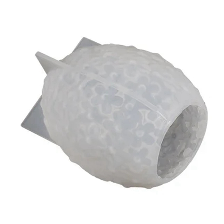 Carving Flower Egg Silicone Candle Mold Catharanthus Ball Soap Resin ...