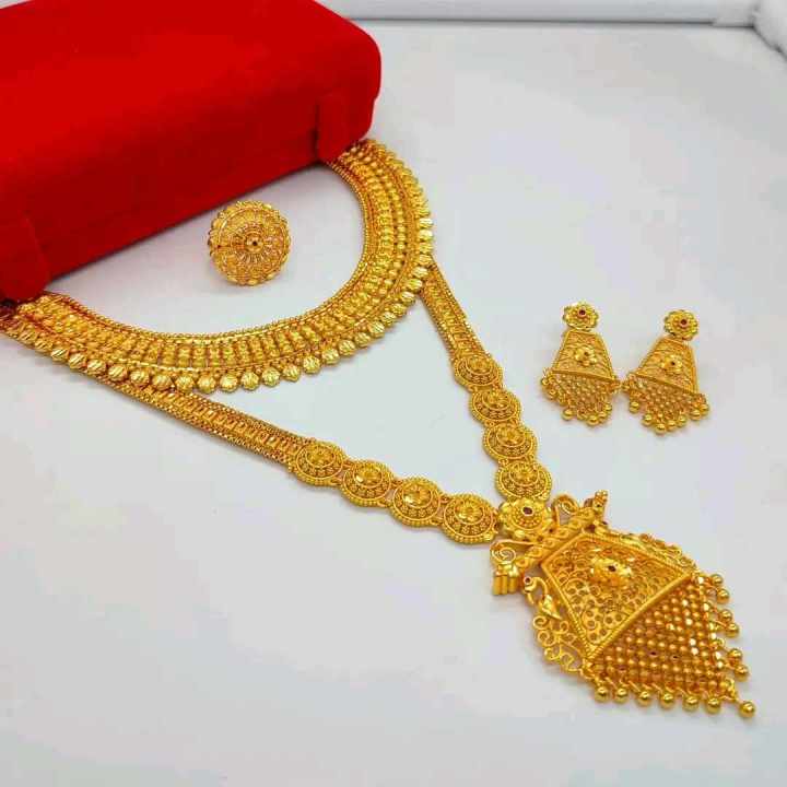Gold Plated Rani Haar Design Mini Haar Necklace For Women | Daraz.com.np