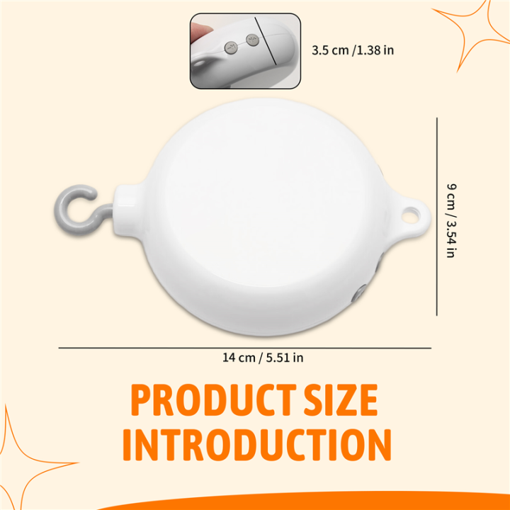Nullmul Crib Mobile Motor Baby Music Box Spinner with 3 Modes Volume ...