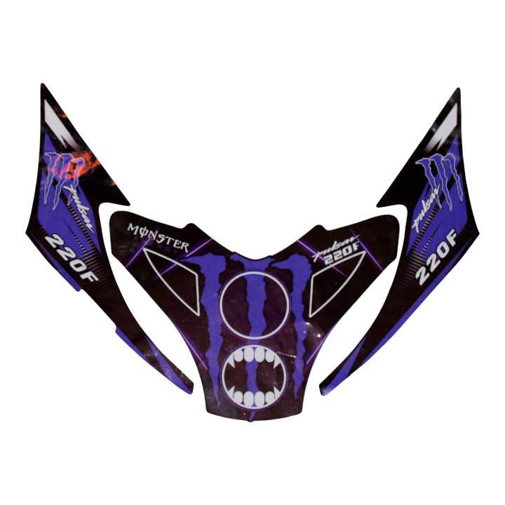 Printed Pulsar 220 Visor & Head Light Sticker Set | Daraz.com.np