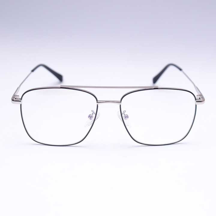 Silver/Black Full Frame Square Unisex Blue Cut Glasses | Daraz.com.np