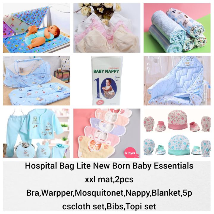 Hospital Bag Lite New Born Baby Essentials - Hospital Bag With ...