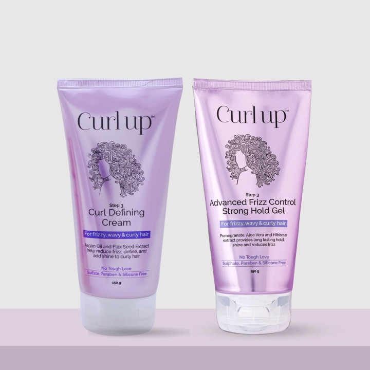 Curl Up Curl Styling Combo with Curl Defining Cream & Advanced frizz ...