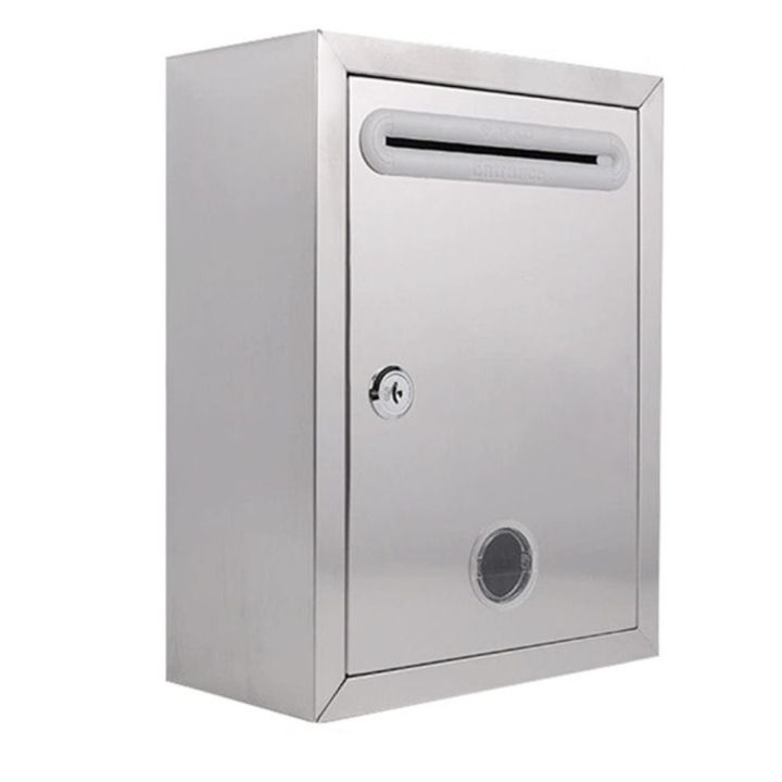 Portable Stainless Steel Mailbox Waterproof with Locks Ballot Box 3 ...