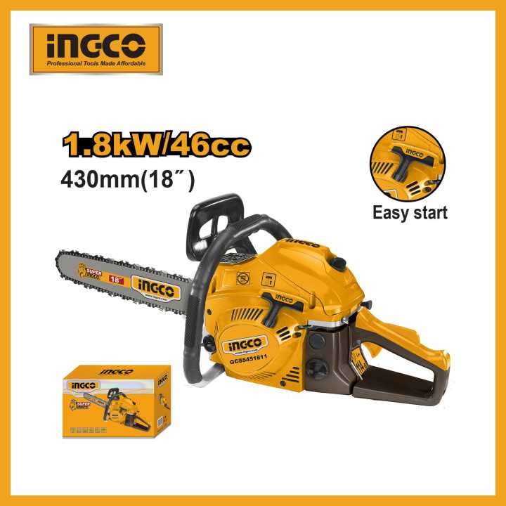 INGCO 1.8kW Gasoline Chain Saw For Felling Trees, Repairing Branches ...
