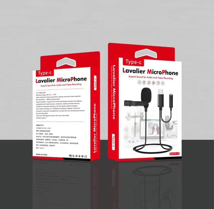 USB Type C Microphone with Type C Connector, Mini Clip Condenser ...