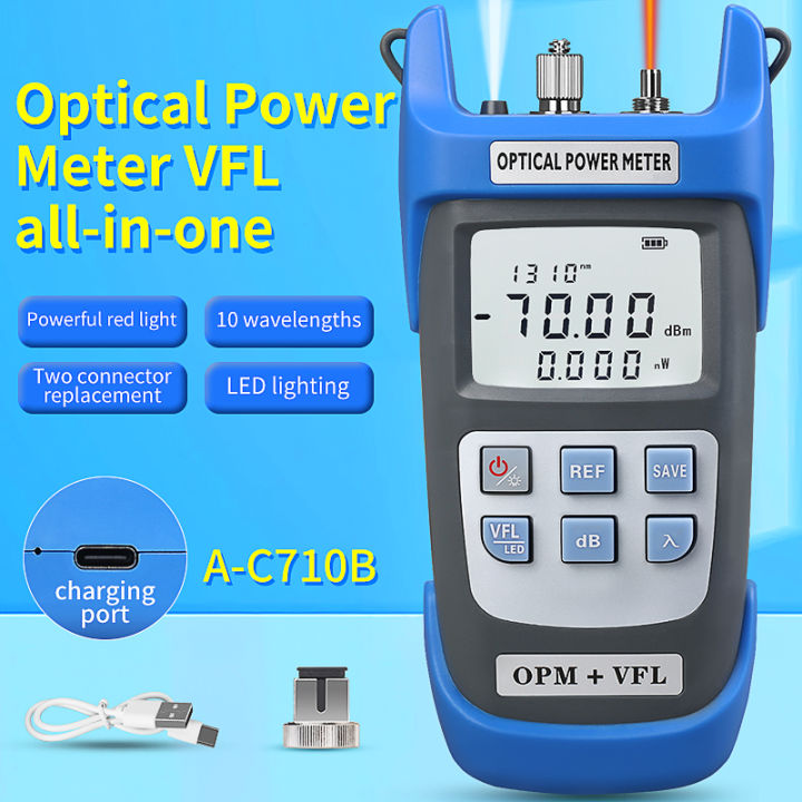 Pazzy COMPTYCO Rechargeable A-C710B Optical Power Meter VFL All in one ...