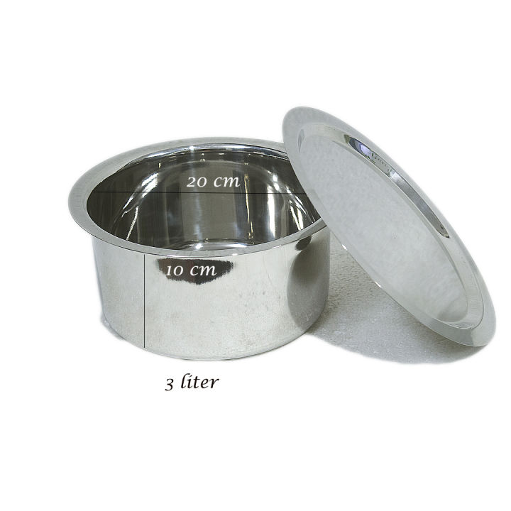 Stainless Steel Heavy Gauge Topia ( Dikchi ) With Lid 4 Liter | Daraz ...