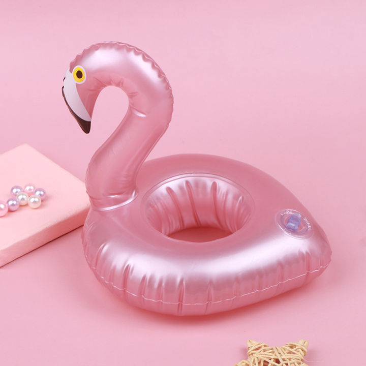 Mini Inflatable Flamingo Pool Float Toys Drink Float Cup Holder Party ...