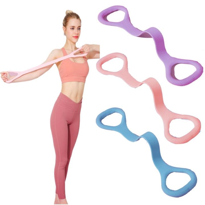 8 Pullers 8-Figure Stretcher Yoga Pilateselastic Band Elastic Rope Arm ...