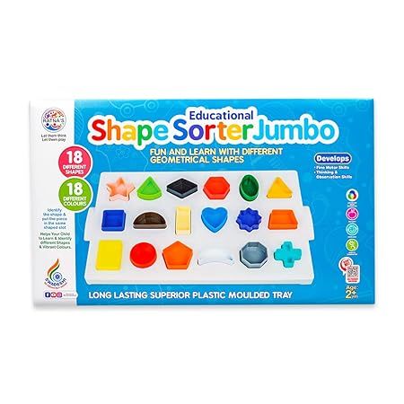 Kids Shape Sorter Jumbo Educational Learning of 18 Different Shapes & Colours | Daraz.com.np