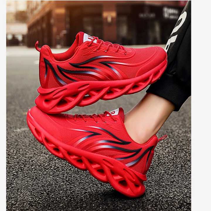 Red Men Casual Sneakers Breathable Sports Shoes | Daraz.com.np