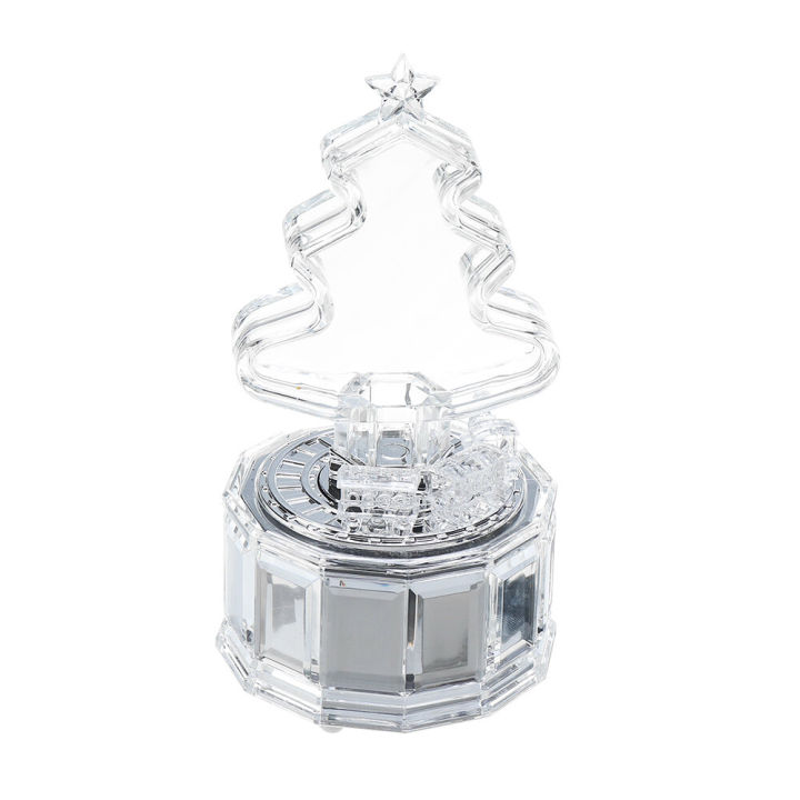 Christmas Tree Light Music Box Acrylic Crystal Texture Birthday ...