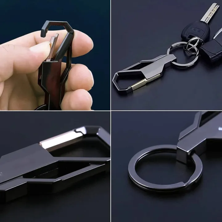 Black Zinc alloy Keychain With Double Ring Keyring | Daraz.com.np
