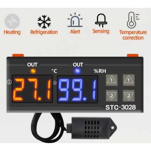 Thermostat For Incubator STC 3028 Generic 220V Digital Temperature Controller Humidity Sensor ...
