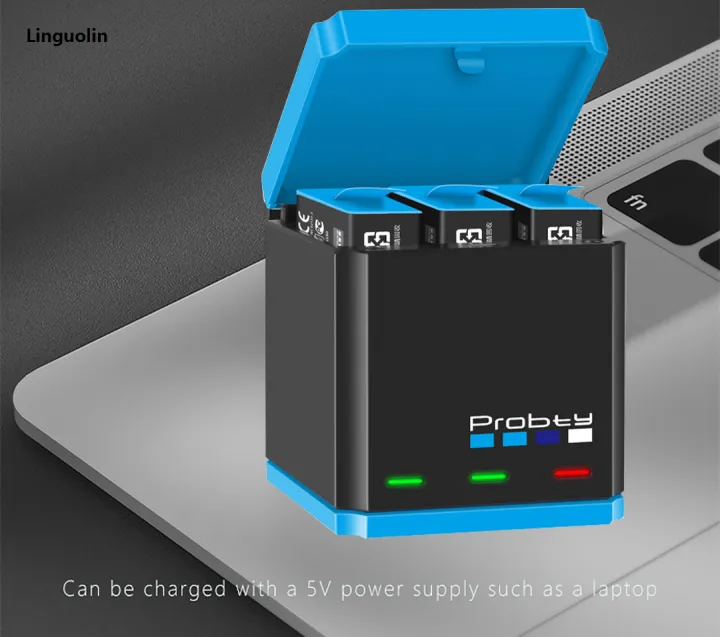 Linguolin For GoPro 12 11 10 Charger, fast charging box, lithium ion ...