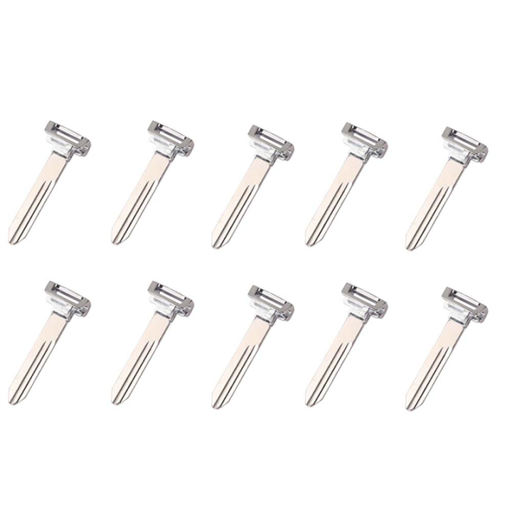 Emergency Car Key Blade Insert 10pcs Uncut Blank for Smart Remote Auto ...