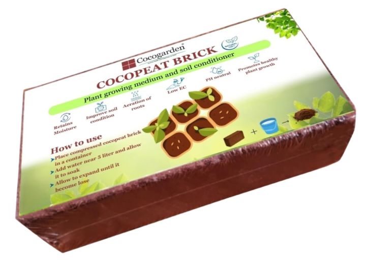 High Grade Cocogarden Cocopeat Brick -Powder | 650 Grams Coco Peat ...