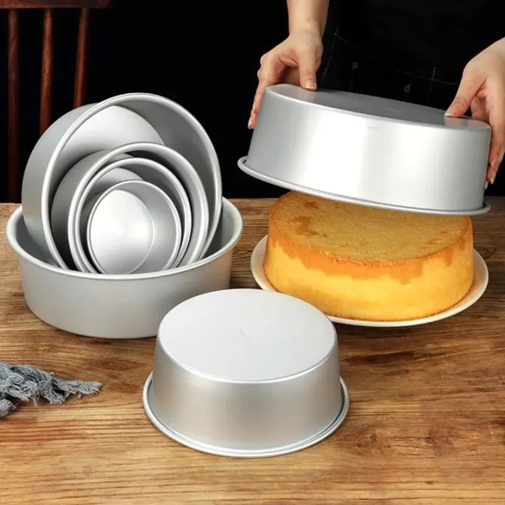 4-12 inch Aluminum Round Cake Bakeware solid bottom Chiffon Cake die ...