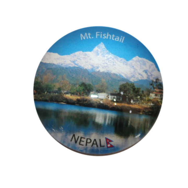 Mt. Fishtail From Pokhara Glass Fidge Magnet - 1.5" | Daraz.com.np