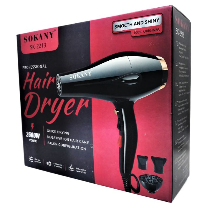 SOKANY Hot And Cold Air Hair Dryer 3 In 1 Concentrator And Diffuser ...