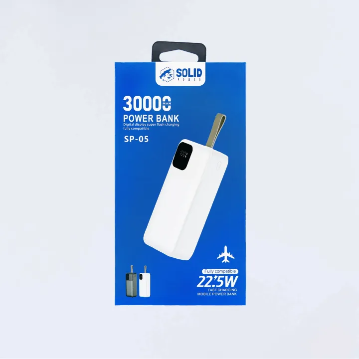 SOLID POWER 30000mAh PD Super Fast Charging Power bank (SP-05) | Daraz ...