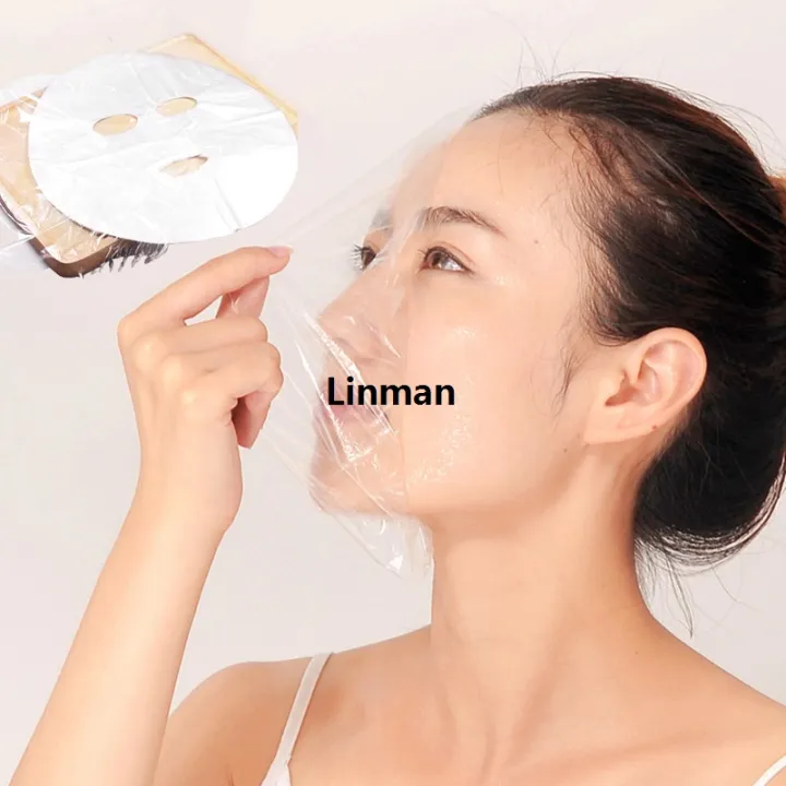 Disposable Face and Neck Mask Full Face Clean Transparent Neck Adhesive ...