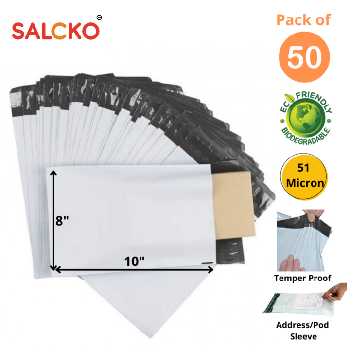 SALCKO 50pcs, 8"x10" Inch Courier Shipping Packaging Poly Parcel Bags ...