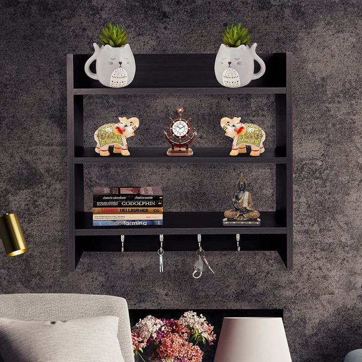 Wall Mounted Shelves with Hooks | Floor Rack | Organizer | Shelf for ...