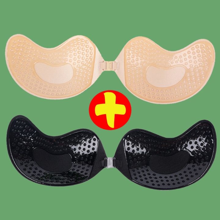 1/2pc Breathable Silicone Bra Summer Women Girl Black Skin Color ...