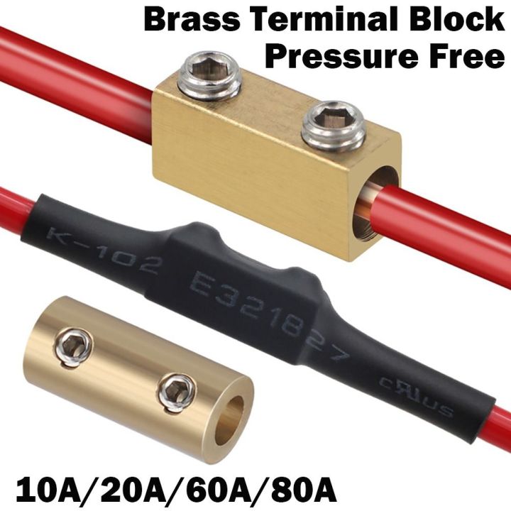 Electrical Connectors With Heat Shrink Tubing Brass Terminal Block ...