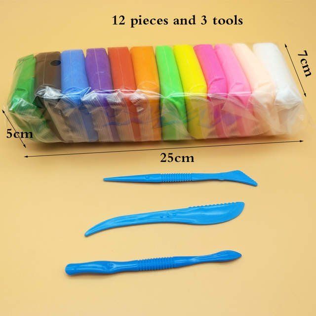 Vylon 12 Fomic Play Dough - Air Dry Polymer Clay with Free Tools Foamic ...