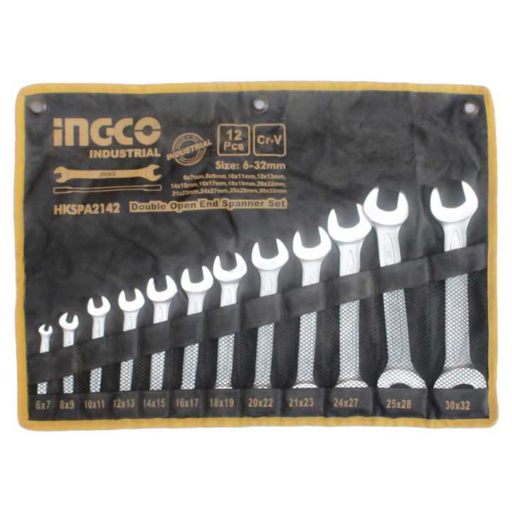 InGco Stainless Steel 12 Pcs Double Open End Spanner Set | Daraz.com.np