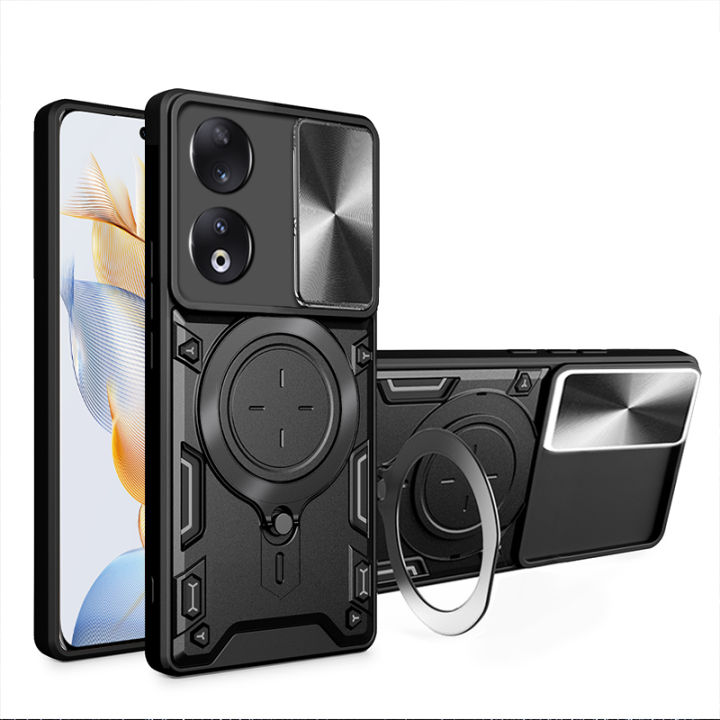Vantime for Honor 90 5G Sliding Cover Rugged Hard Shockproof Armor Back ...