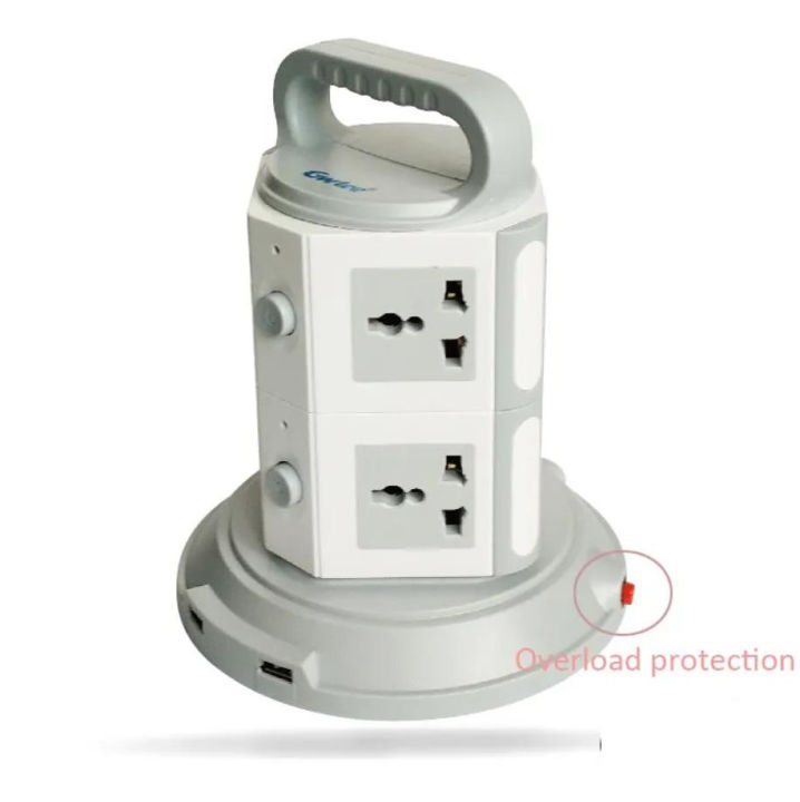 Tower Power Strip Vertical Surge Protector Multi Socket Electrical Plug ...
