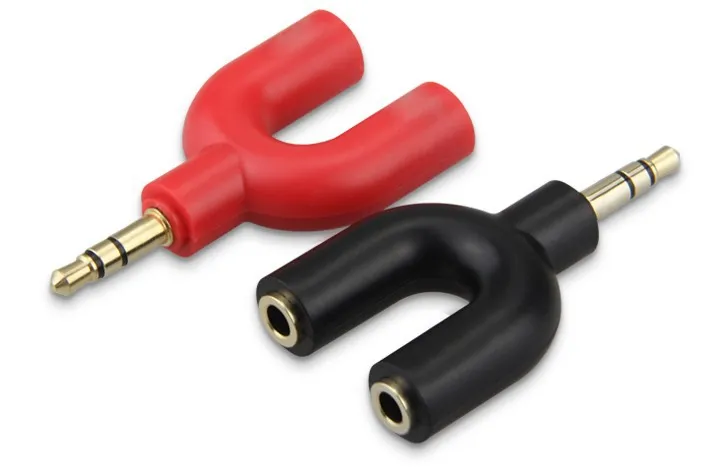 Headphone Splitter Adapter - 3.5mm Male to Dual 3.5mm Female Y Jack ...