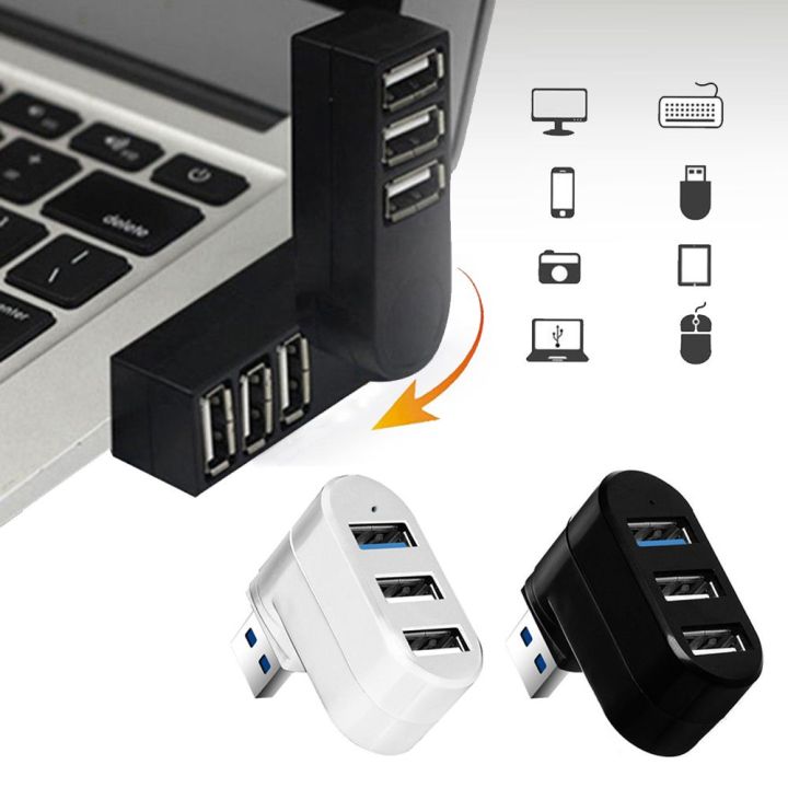 New Data Transfer Rotatable High Speed Adapter USB 3.0 Hub 3 Ports ...