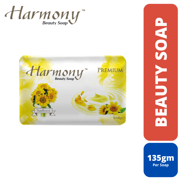 Harmony Premium Beauty Soap Bar with Sunflower Extract (135g ...