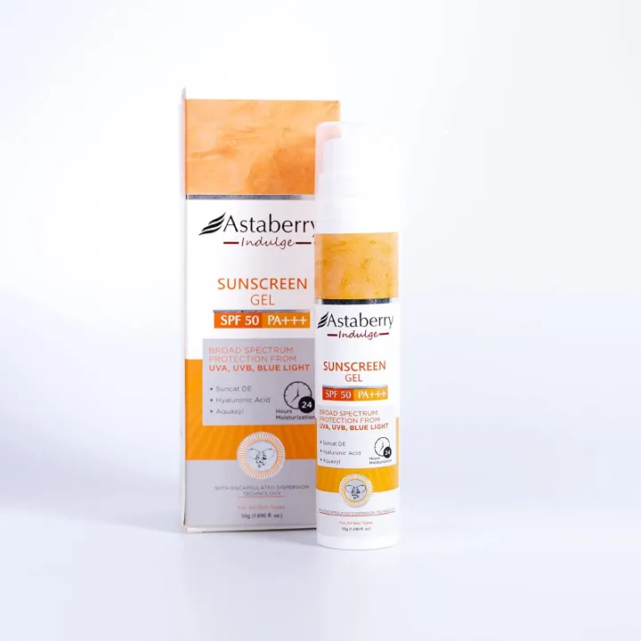 Astaberry Indulge Sunscreen Gel SPF50 PA+++ 50ml | Daraz.com.np