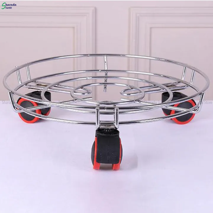 Stainless Steel Cylinder Trolley with Wheels | Water Jar Gas Trolly ...