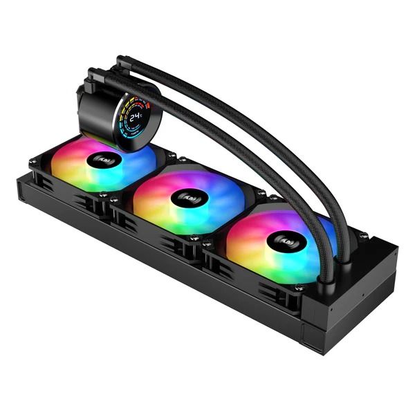 T240 Liquid Cooler 360mm ARGB AIO Radiator LCD Temperature Display ...