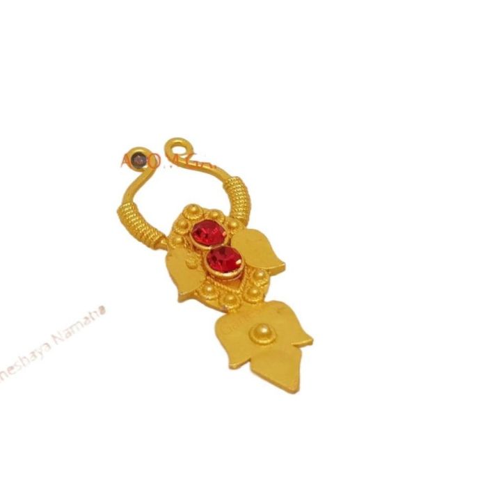 Gold Looks Bulaki Nose Fuli | Nose Ring Design Nose Accessories Jhumke ...
