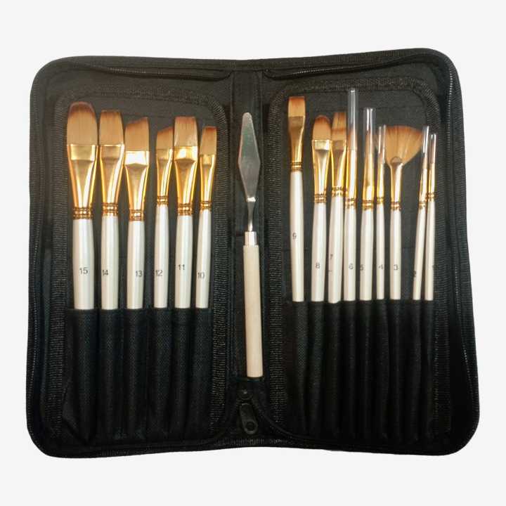 Paint Brush With Spackle & Sponge Set Of 15 Pcs | Daraz.com.np