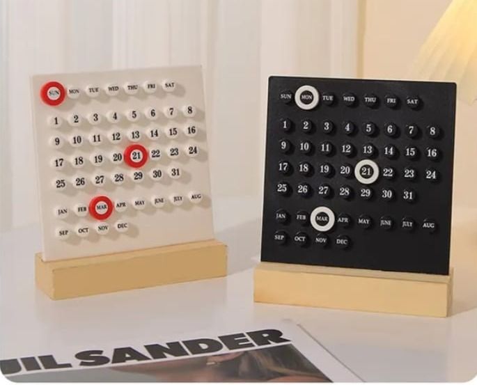 Desk Calendar with Wooden Base | Daraz.com.np