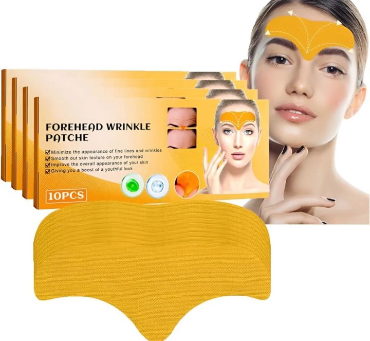 10-pcs Forehead Line Removal Patch Forehead Firming Mask Anti Wrinkle ...