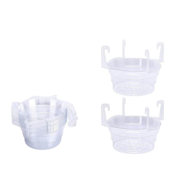 15 Pcs Plant Water Catcher Trays- Clear Plastic Hanging Plant Saucers ...