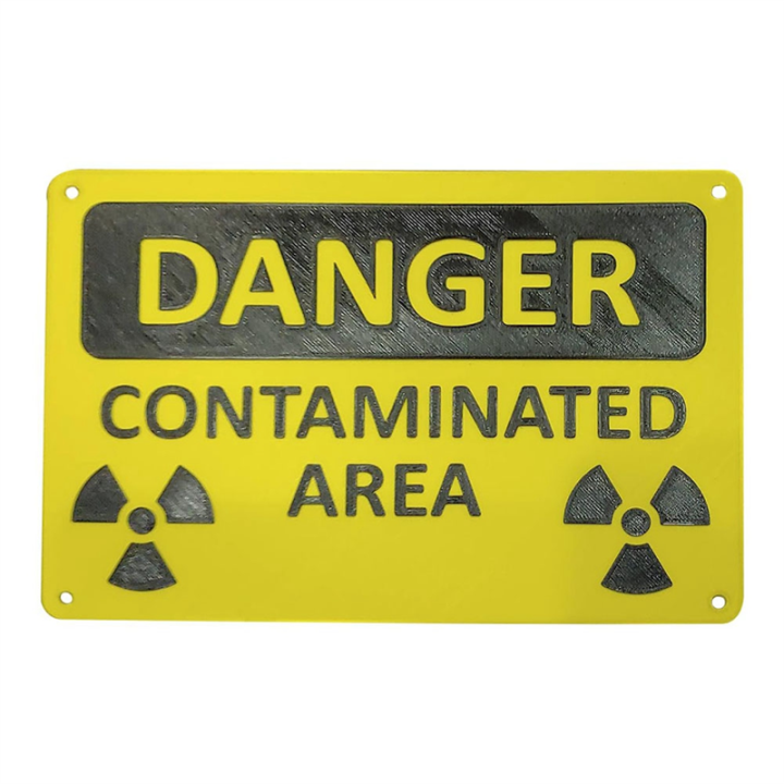 1 PCS High Visibility Metal Patches Nuclear Radiation Warning Sign ...